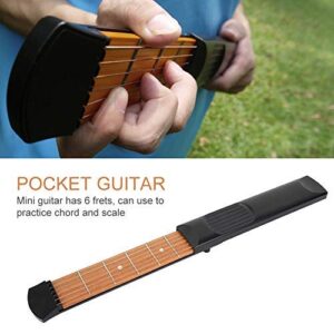 Portable Mini 6 Fret Pocket Acoustic Guitar Practice Tool Gadget Chord Trainer