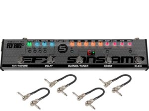 tech 21 sansamp fly rig 5 v2 multi-effects pedal bundle with 4 mxr patches