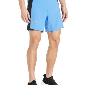 Under Armour Qualifier Speedpocket 7" Running Short, Water (464)/Reflective, 3X-Large