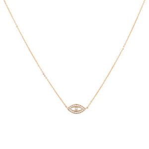 mevecco gold dainty evil eye necklace for women,14k gold plated cute tiny solitaire cubic zirconia protection boho evil eye minimalist simple necklace