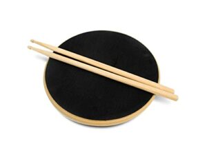 15.7" double sided silent drum practice pad & 16" drumstick set by trademark innovations