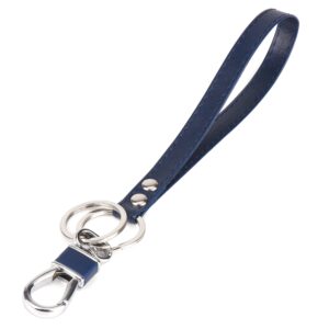 amazon essentials - lanyard keychain with detachable alloy metal rings (blue)