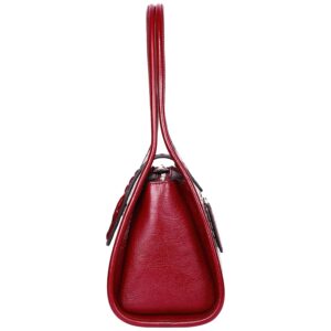 PIJUSHI Designer Shoulder Purses Crocodile Handbags for Women Leather Hobo Shoulder Bags (68022 Red)