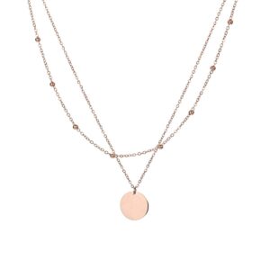 rosegold layered necklace for women - coin choker necklace charm pendant necklace