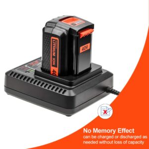 3.0Ah Replacement for Black and Decker 40V Lithium Battery LBX2040 LBXR36 LBXR2036 LST540 LCS1240 LBX1540 LST136W LBX2540 LST136 LHT2436 LSW36 Cordless Tools Battery