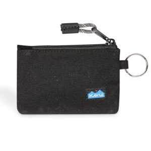 kavu stirling double sided slim cotton canvas zip wallet - black