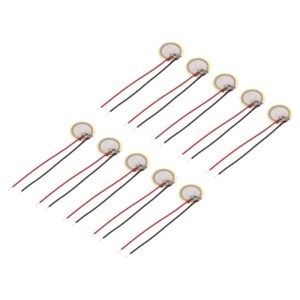 uxcell 10 pcs piezo discs 10mm acoustic pickup transducer element trigger buzzer cbg guitar