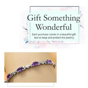 Shop LC Purple Amethyst Bolo Adjustable Bracelet for Women Birthstone Jewelry Slider Chain Birthday Gifts for Women