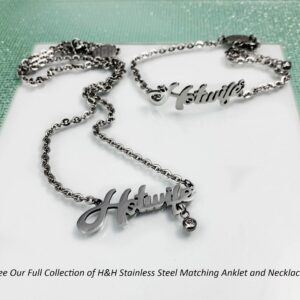 His and Hers Intimates ? HOTWIFE ? Stainless Steel Anklet, Necklace & Bracelet Jewelry - Hot Wife, Queen of Spades, Vixen, Threesome, Naughty, QOS, MFM, Swinger (HOTWIFE Anklet)