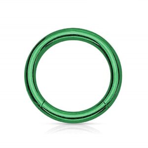 hinged seamless wildklass jewely septum clicker ring 316l surgical steel (sold individually) (16ga 6mm green)