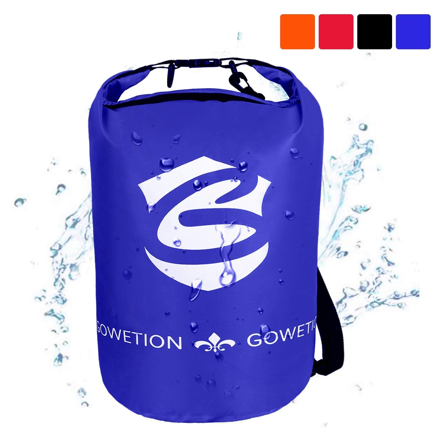 GOWETION Waterproof Floating Dry Bag Roll Top Compression Sack, Outdoor Activities for Submersible Kayaking Fishing Boating Beach Swimming Travel Voyager Camping 10L Waterproof Storage Bag