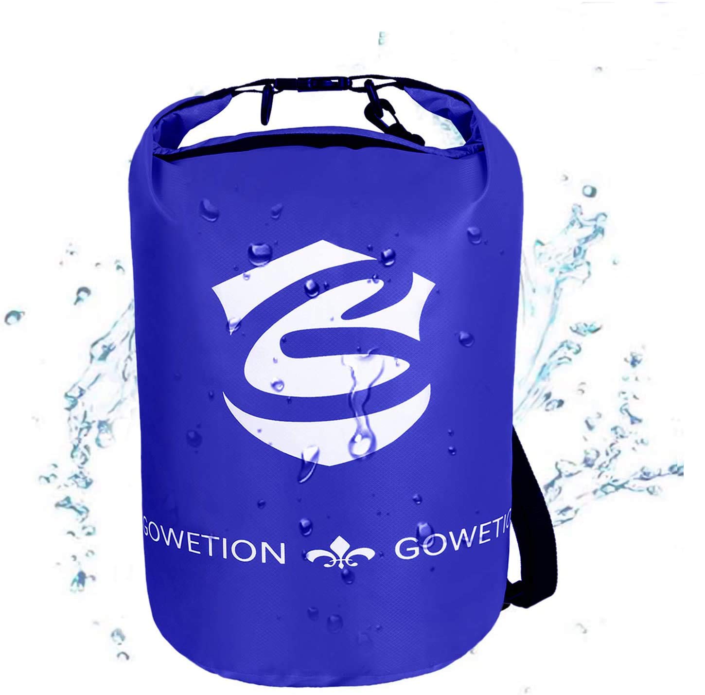 GOWETION Waterproof Floating Dry Bag Roll Top Compression Sack, Outdoor Activities for Submersible Kayaking Fishing Boating Beach Swimming Travel Voyager Camping 10L Waterproof Storage Bag