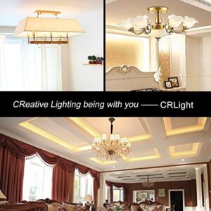 CRLight LED Candelabra Bulb 25W Equivalent 250 Lumens, 3000K Soft White 2W Filament LED Chandelier Light Bulbs, E12 Vintage Edison B11 Clear Glass Candle Bulbs, Non-dimmable Version, 12 Pack