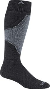 wigwam sirocco midweight with wool otc socks, black - medium