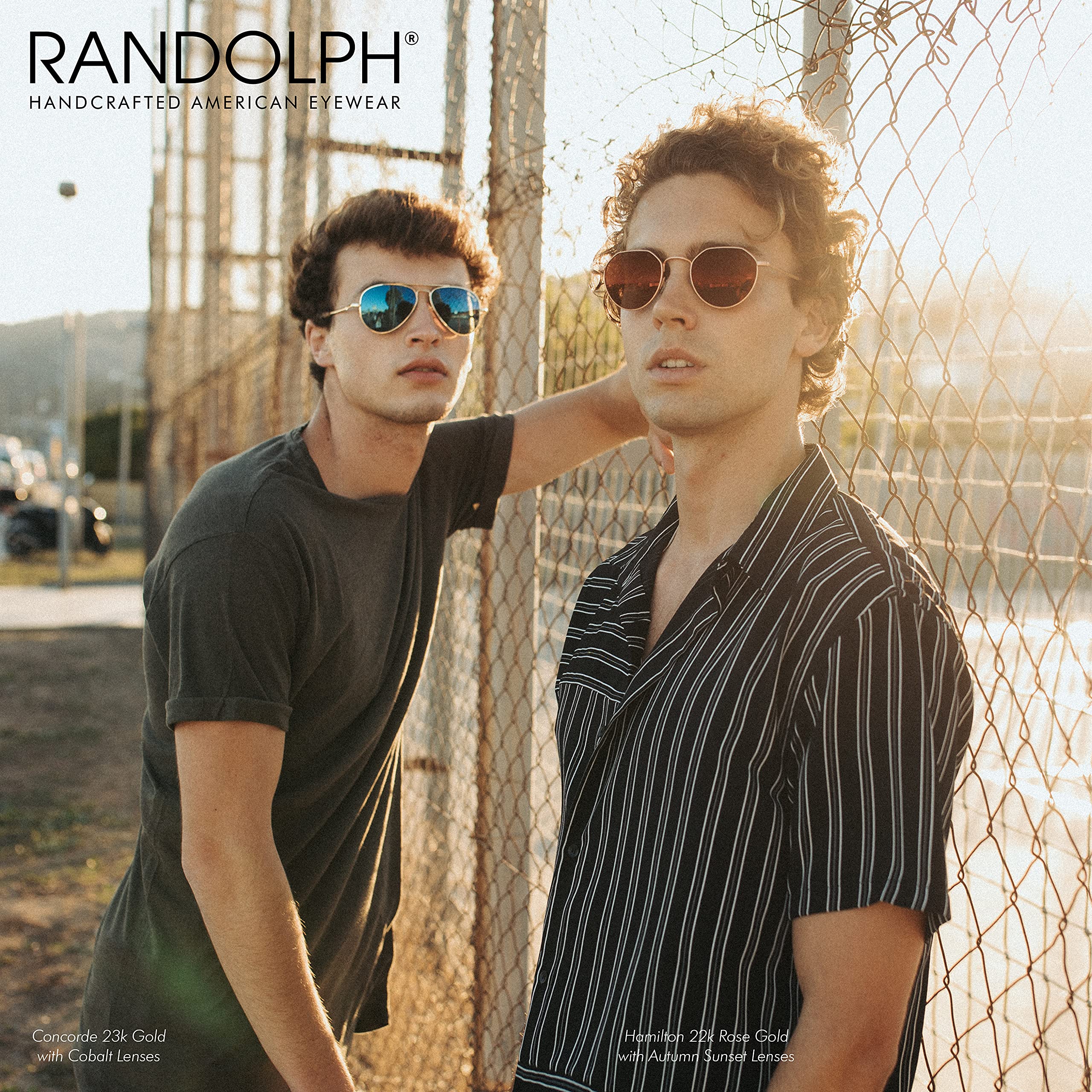 Randolph USA | Hamilton Round Hexagon Sunglasses for Men or Women Polarized 100% UV