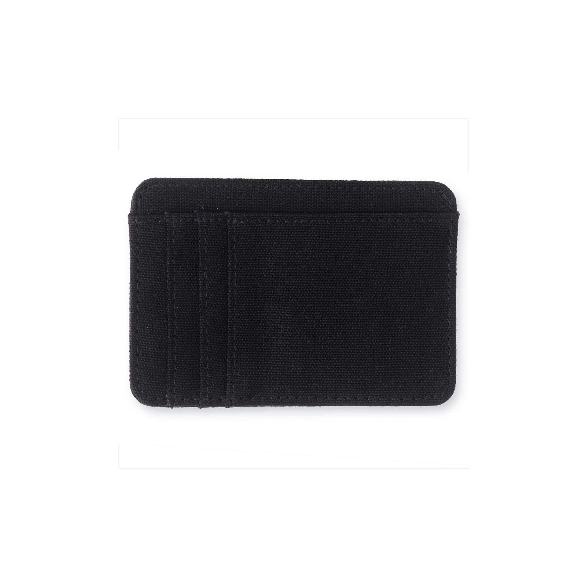 KAVU Fairbanks Double Sided Slim Cotton Canvas Wallet - Black