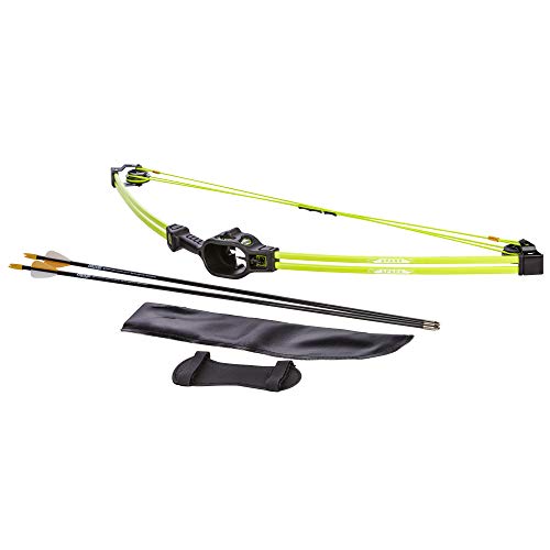 Bear Archery Spark Youth Bow Set, Ambidextrous, Flo Green