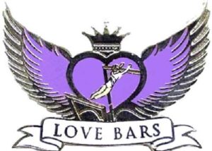 snowflake designs love bars gymnastics pin - #1925