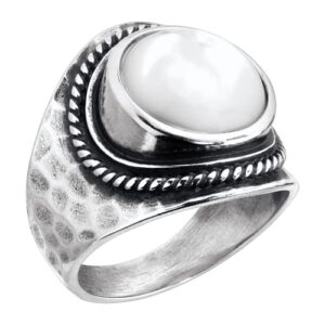 Silpada 'Pearlized' Natural Mother-of-Pearl Ring in Sterling Silver, Size 7