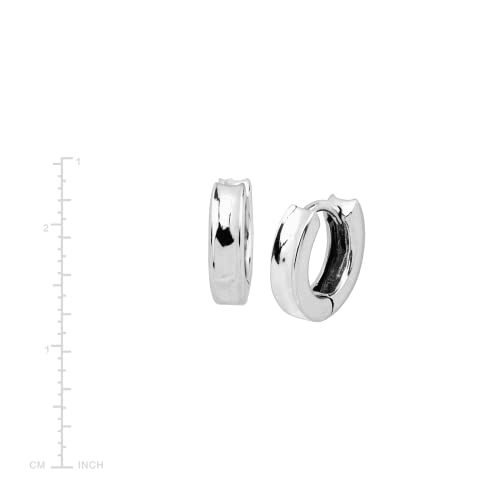 Silpada 'Soleil Concave' Huggie Hoop Earrings in Sterling Silver