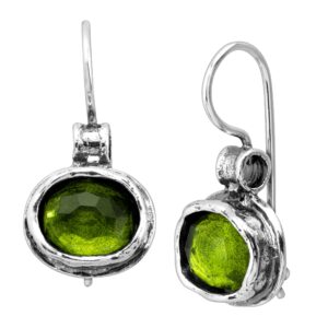 silpada 'daintree' natural green quartz drop earrings in sterling silver