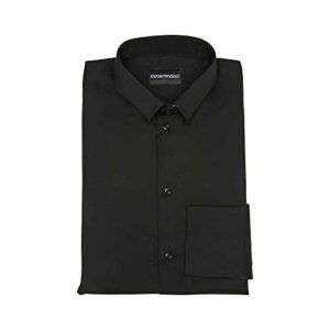 emporio armani men's long sleeve black shirt, brand size 36