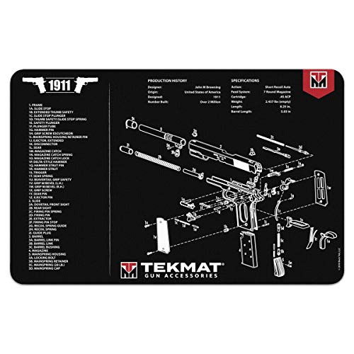 TekMat 1911 Gun Cleaning Mat, Black, One Size