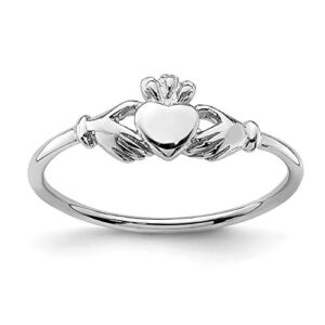 925 sterling silver heart love irish claddagh celtic ring jewelry size 6