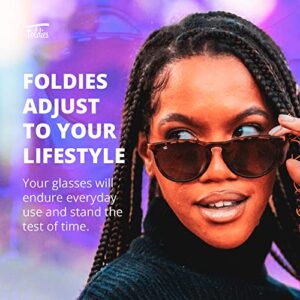 Foldies Milano Folding Sunglasses Polarized, UV400, UVA, UVB Protection for Men Women, Folding Sunglasses Leather Case