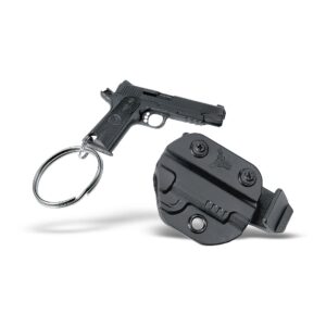 mini pistol shaped keychain with holster and belt clip - 1911 model - by blade-tech holsters