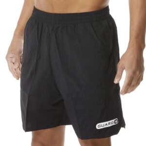 TYR Men's Standard Guard Deck Short, Black, X-Large