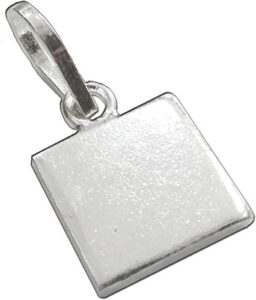 karizma jewels pure solid silver square pendant for astrology and red book remedies healing chokor