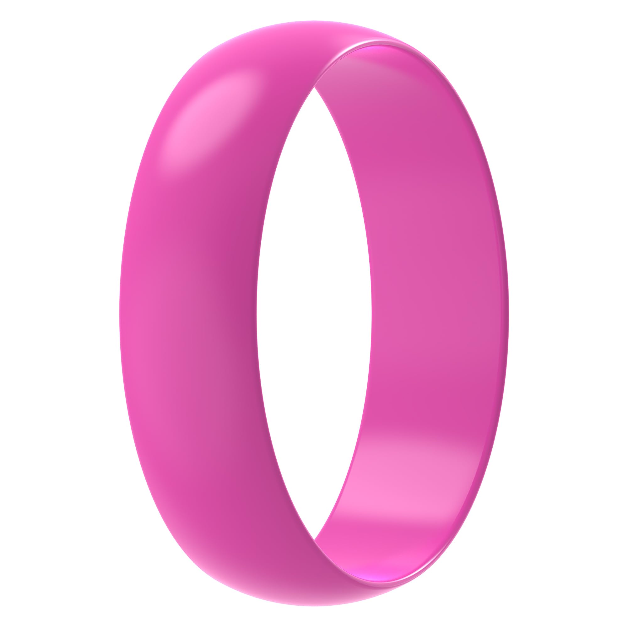 ThunderFit Silicone Wedding Ring for Women - Rubber Engagement Band - Width 5.5mm Thickness 1.5mm (Gum Pink, 8-8.5 (18.50mm)