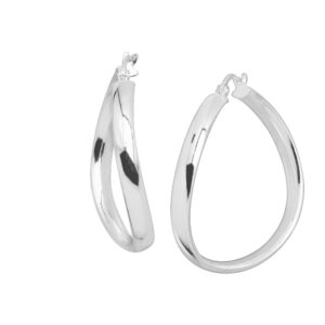 silpada 'porto ferro' twisted criss-cross hoop earrings in sterling silver, 30 mm