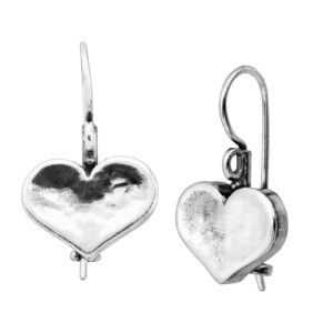 silpada 'heart on the line' heart drop earrings in sterling silver