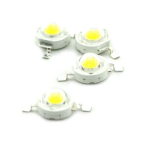 hiletgo 20pcs 1w high power led light beads white 80-90lm