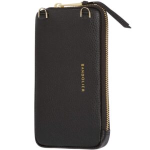 bandolier expanded zip pouch - black/gold - phone case & strap sold separately