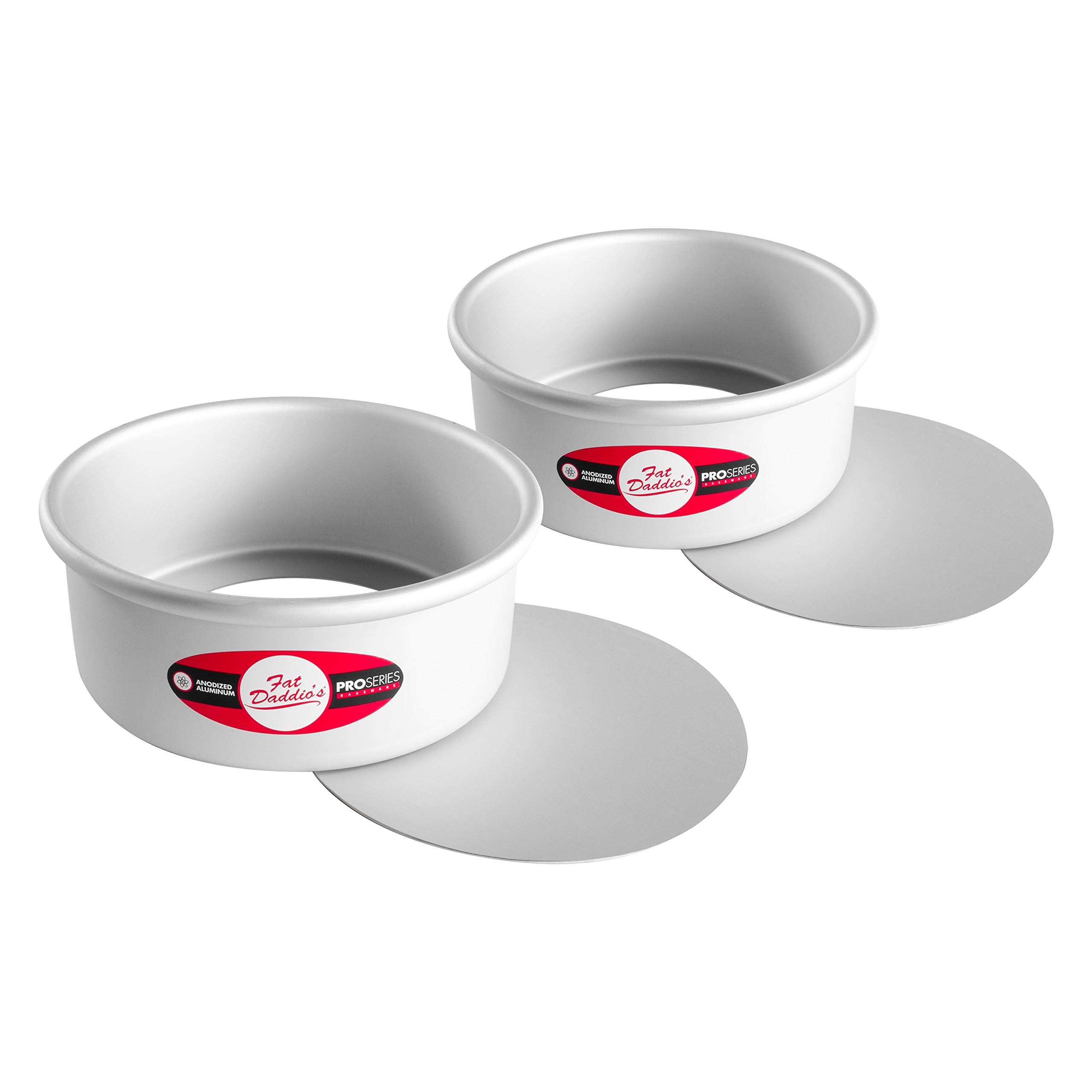 Fat Daddio's PCC-73PK Anodized Aluminum Round Cheesecake Pans, 2 Piece Set, 7 x 3 Inch