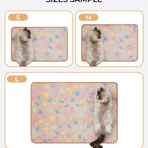 1 Pack 3 Blankets Super Soft Fluffy Cute Bone Pattern Pet Blanket Flannel Throw for Dog Puppy Cat Pink/Brown/Purple Large