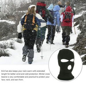 SUNTRADE 2pcs 3-Hole Ski Face Mask Balaclava,Full Face Mask for Winter Outdoor Sports Black