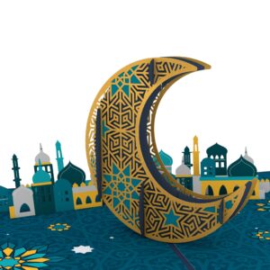 lovepop eid mubarak pop-up card, celebration card, eid mubarak, 3d greeting cards, festive cards, happy eid mubarak