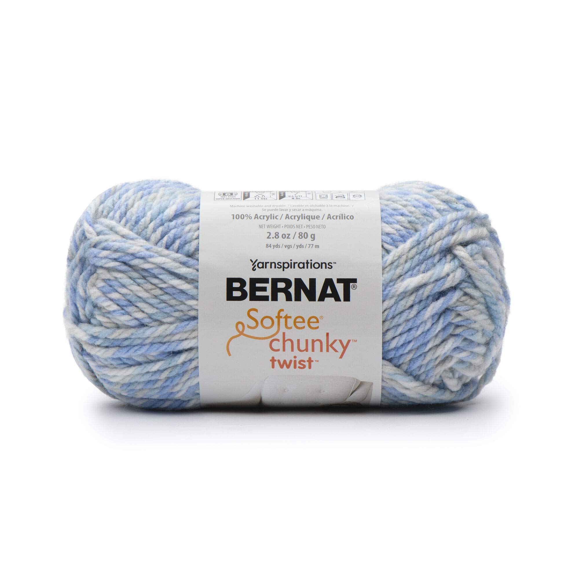 BERNAT Softee Chunky Twist SB Yarn, Coastal Blue