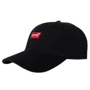 levi's men's classic baseball hat with logo, black four, one size