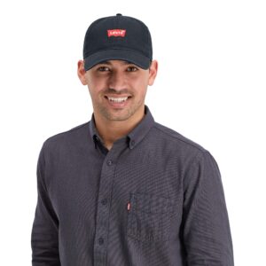 Levi's Men's Classic Baseball Hat with Logo, Black Four, One Size