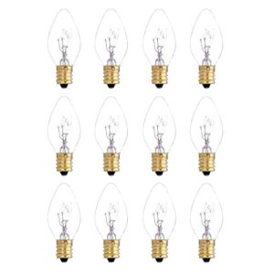 portplugs 12 pack 25 watt bulbs for scentsy plug-in nightlight wax warmers, home fragrance wax diffusers & salt lamps, 120 volt bulk bulb replacements