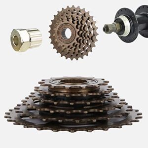 VGEBY1 Bicycle Freewheel Set, 6 Speed 14T-28T Bike Cassette Sprocket for Mountain Bikes Cycling Replacement Accessory