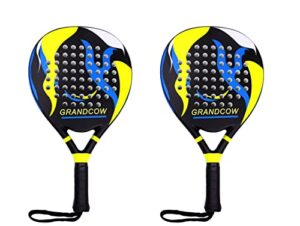 padel tennis racket racquet carbon fiber power lite pop eva foam pop tennis paddle paddleball racket racquets (2pcs black)