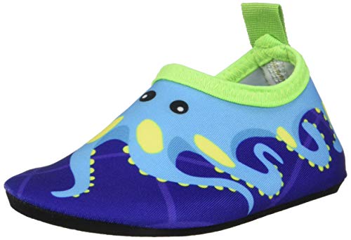 Toddler Kids Swim Water Shoes Quick Dry Non-Slip Water Skin Barefoot Sports Shoes Aqua Socks for Boys Girls Toddler, Blue Octopus, 13 Little Kid