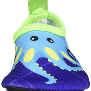 Toddler Kids Swim Water Shoes Quick Dry Non-Slip Water Skin Barefoot Sports Shoes Aqua Socks for Boys Girls Toddler, Blue Octopus, 13 Little Kid