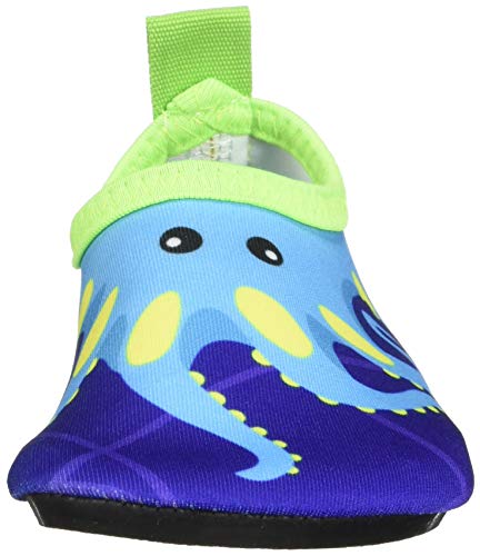 Toddler Kids Swim Water Shoes Quick Dry Non-Slip Water Skin Barefoot Sports Shoes Aqua Socks for Boys Girls Toddler, Blue Octopus, 13 Little Kid